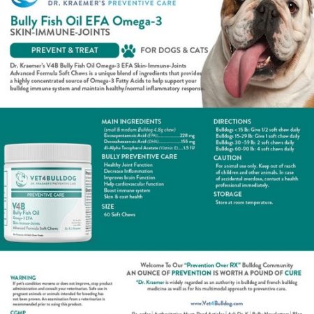 Fish Oil EFA Omega 3 DS Chew for Bulldogs and French Bulldogs - VET4BULLDOG
